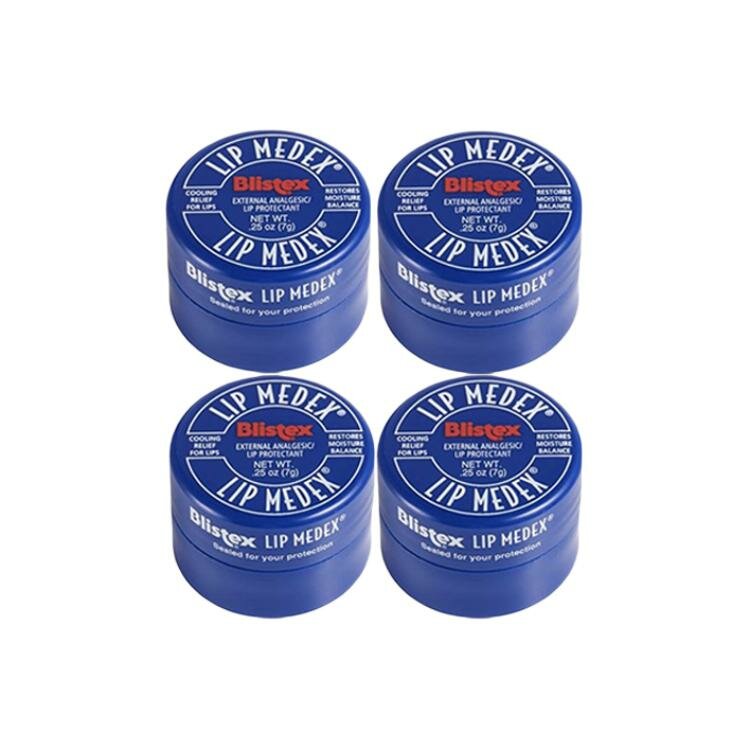 Бальзам для губ унисекс BLISTEX Little Blue Pot, 7г×4 шт.