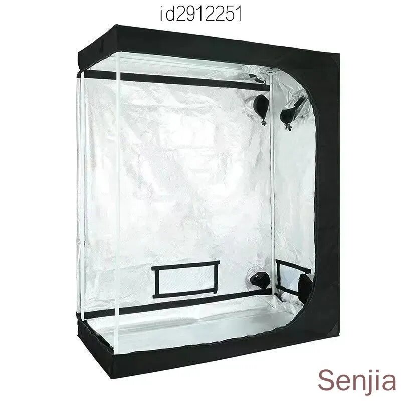 Гроубокс для выращивания растений, складной, с вентиляцией и отверстиями, для дома и улицы, черный