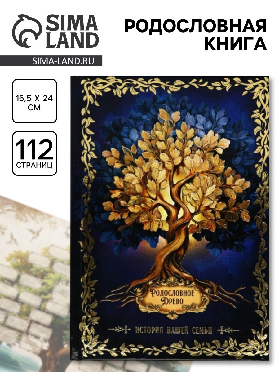 Родословная книга «История нашей семьи», 56 листов, 112 страниц, 16.5×24 см