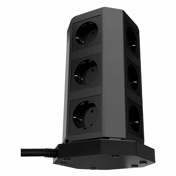 Сетевой фильтр AGNI TP-VD5U9E-C-3m-black