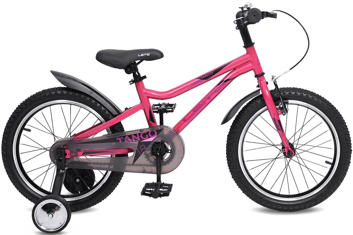 Велосипед 18" LETO TANGO, сталь, 1-ск, фиолетовый, возраст 5-6лет