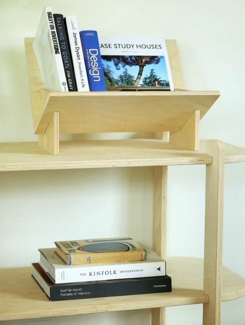 Стеллаж настольный Монте - М для хранения виниловых пластинок и книг, без покраски