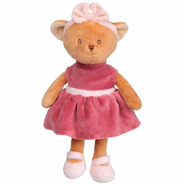 Мягкая игрушка Мишка Лия в розовом платье - Baby Patchwork 20 см, Barbara Bukowski, Bukowski, 0224WAA11-0426-1