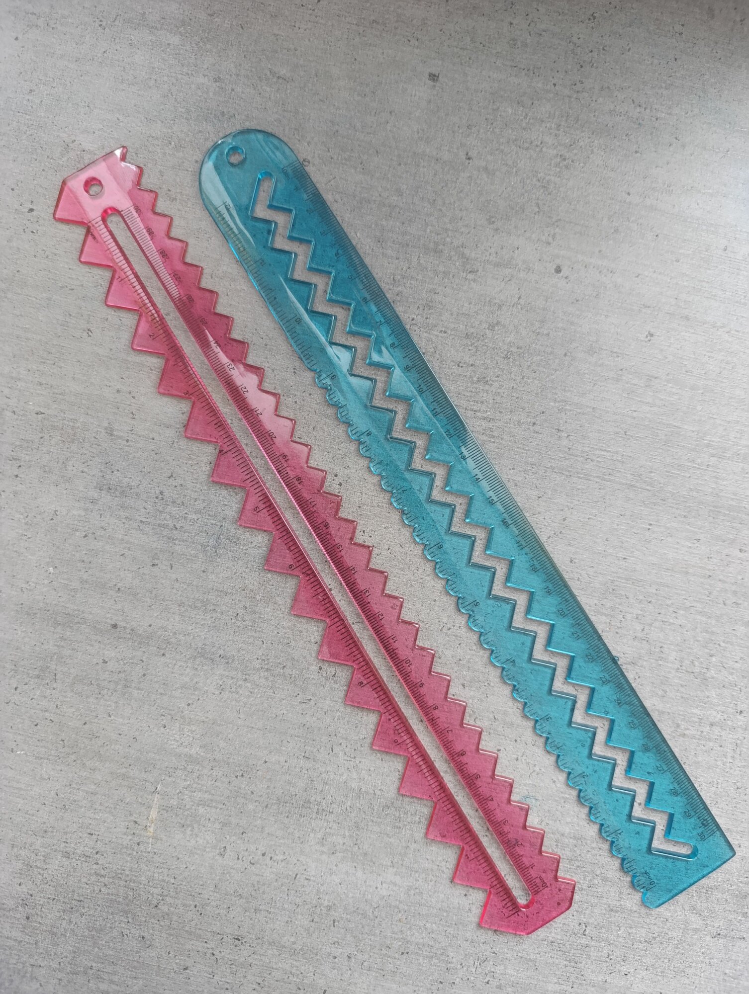 Линейки фигурные пластик 30 см Fancy