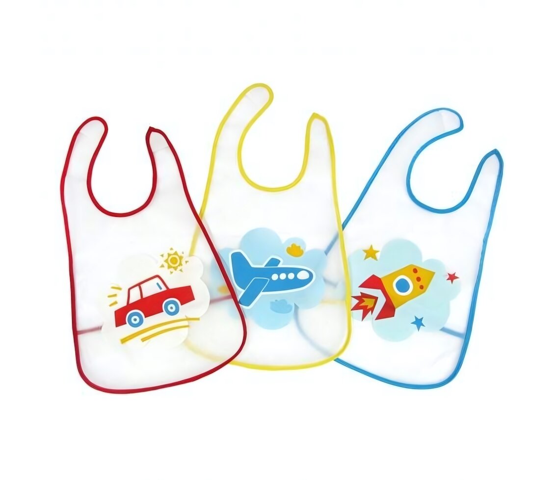 Слюнявчик клеёнчатый на липучке с карманом, 6+, удобство и защита