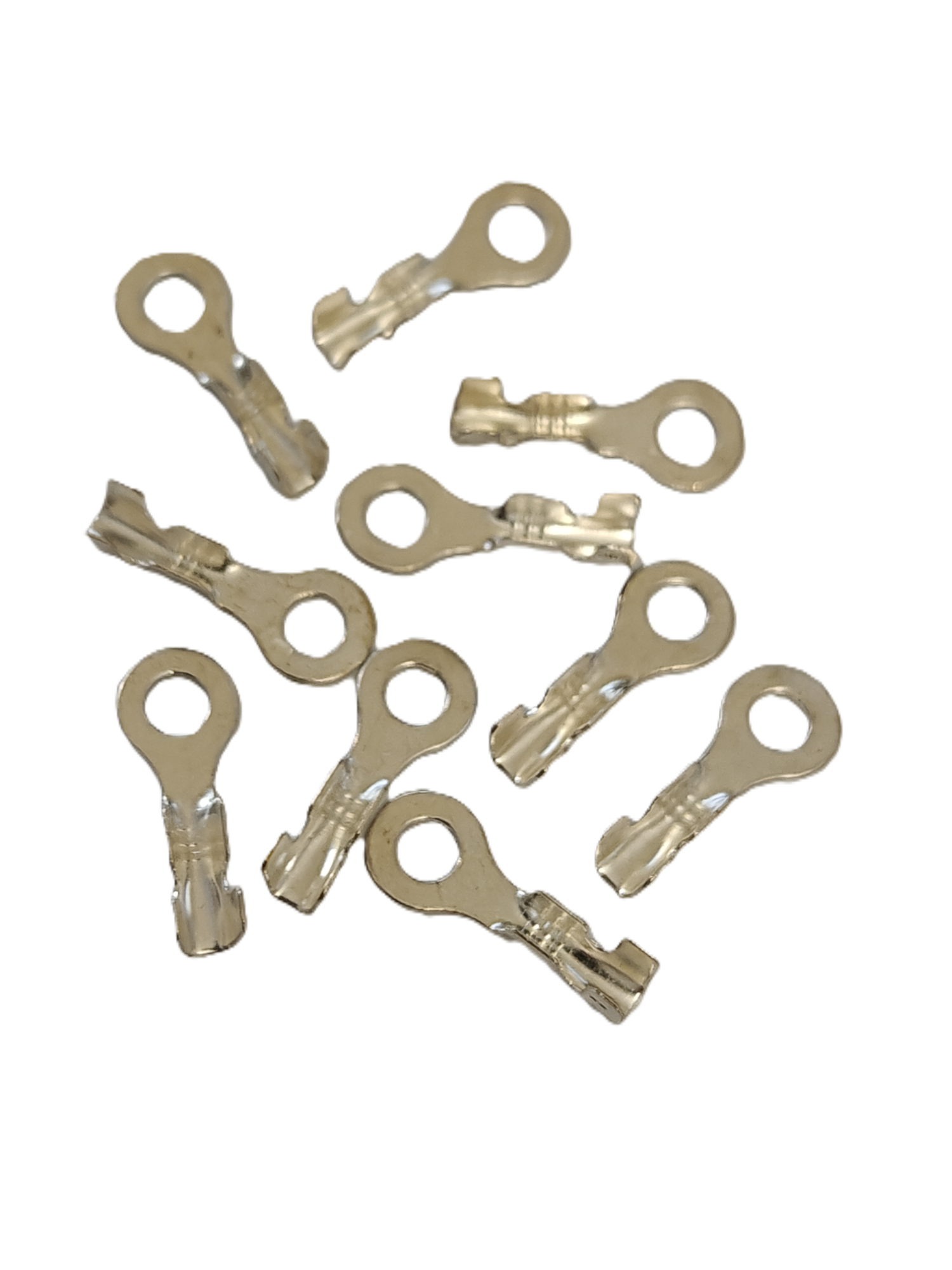 Клемма кольцевая (наконечник кольцевой) под винт М3, латунь с покрытием под обжим провода сечением 0,5-1,5 мм2, 10 шт.