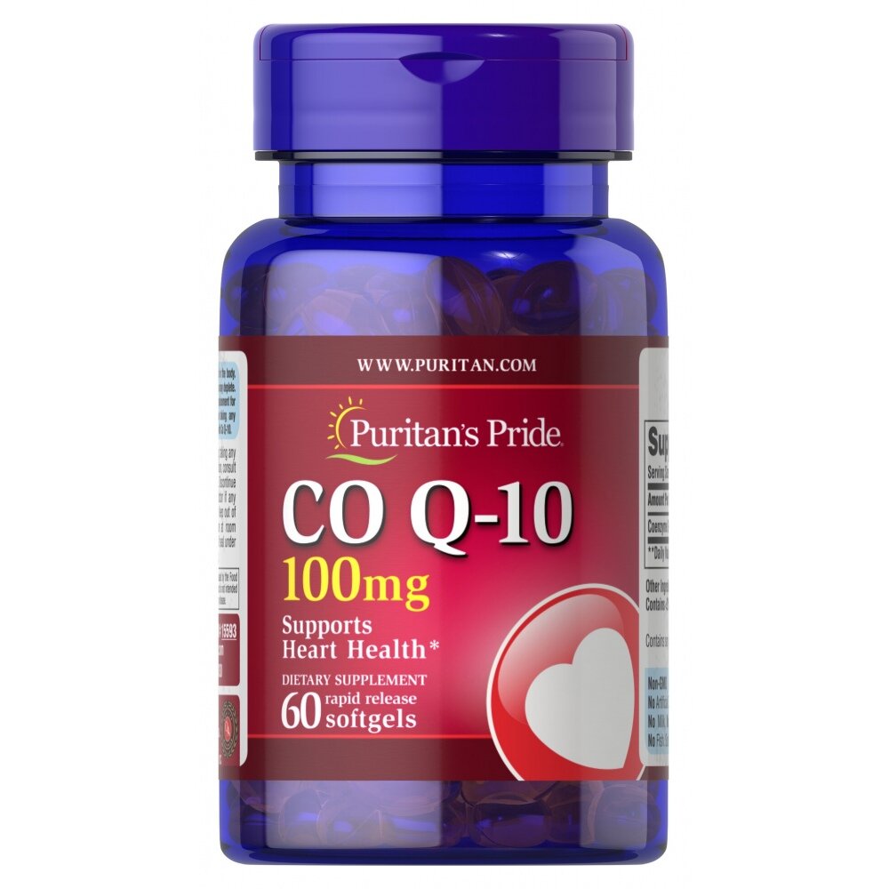 Puritan’s Pride Co Q-10 100mg, 60 капсул гелевых