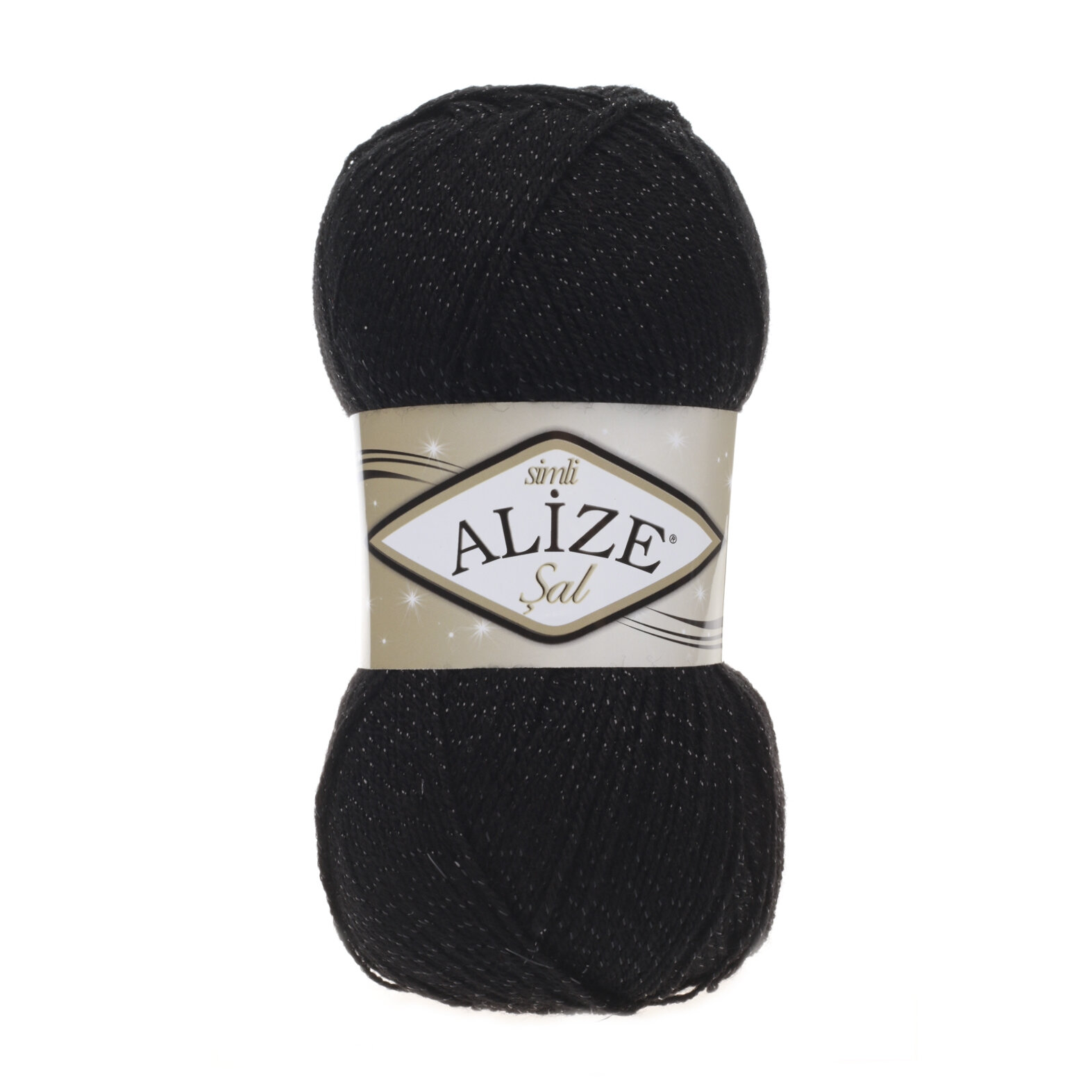 Пряжа для вязания Alize Sal simli 60 черный 100 гр/460 м 5% металлик, 95% акрил