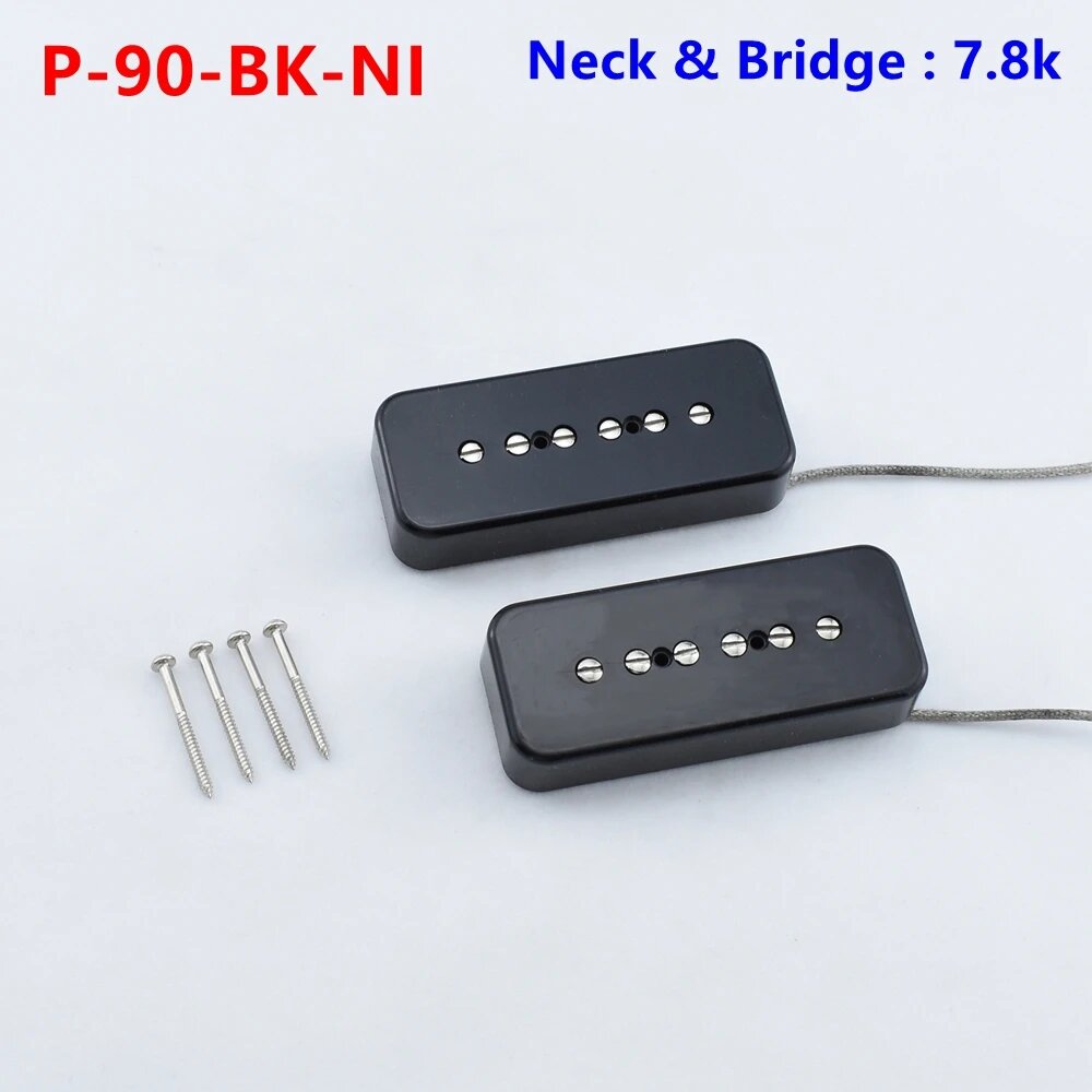 Пикапы P-90-BK-NI черные для электрогитары, 7.8k