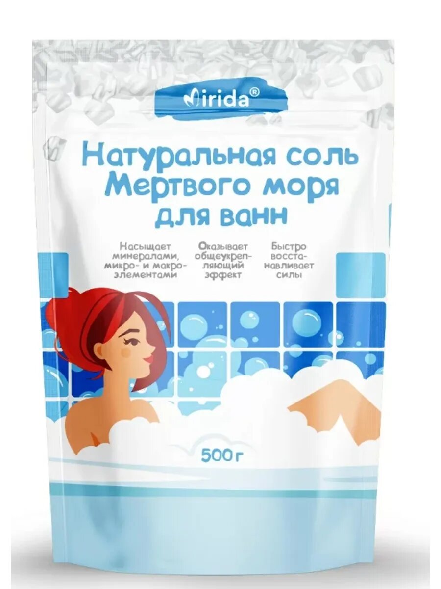 Mirida Соль для ванн Мертвого моря Натуральная, соль для ван