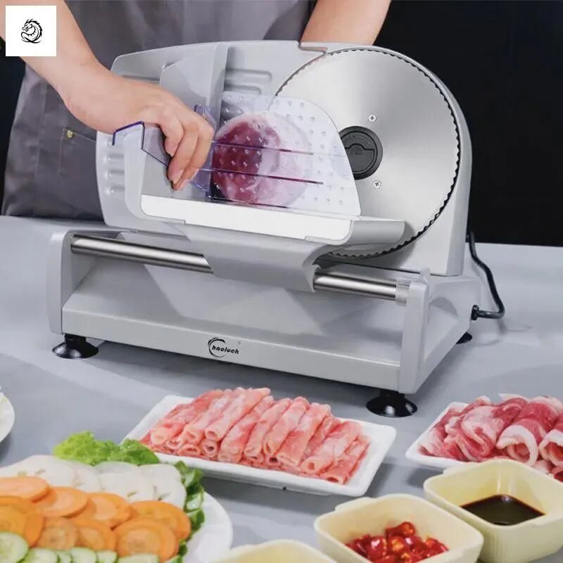 Ломтерезка электрическая , слайсер для нарезки мяса, колбасы, сыра, овощей, бытовая техника для кухни