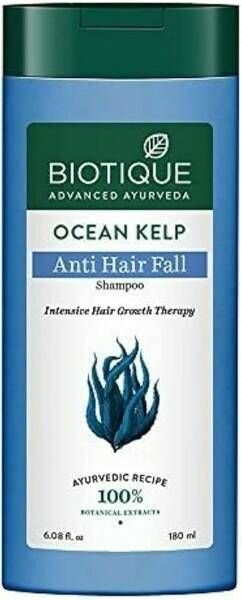 Ocean Kelp, Anti Hair Fall Shampoo, Biotique (Океанские Водоросли, Шампунь против выпадения волос, Интенсивная терапия для роста волос, Биотик), 180 мл.