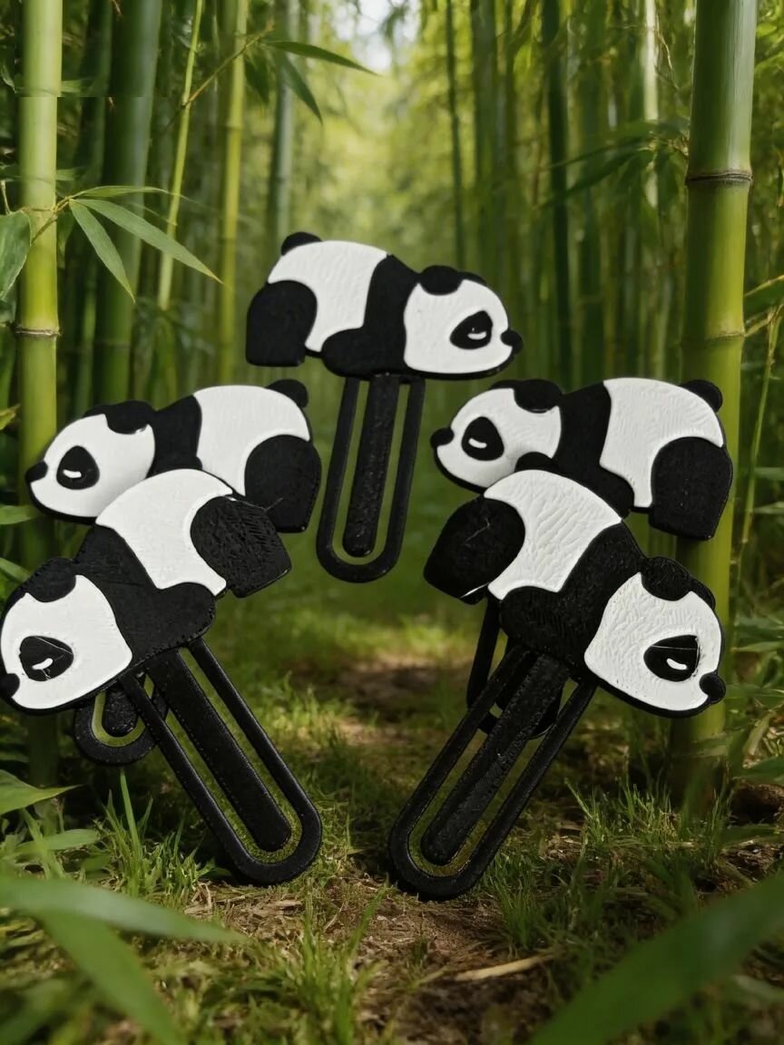 Веселая Панда. Закладка для книг, журналов.