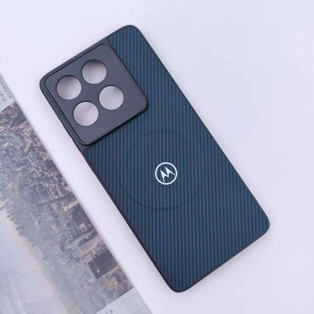 Магнитный чехол для телефона с текстурой углеродного волокна для Motorola Edge 40 50 60 Pro Fusion Moto G 84 85 86, защитный чехол с беспроводной зарядкой