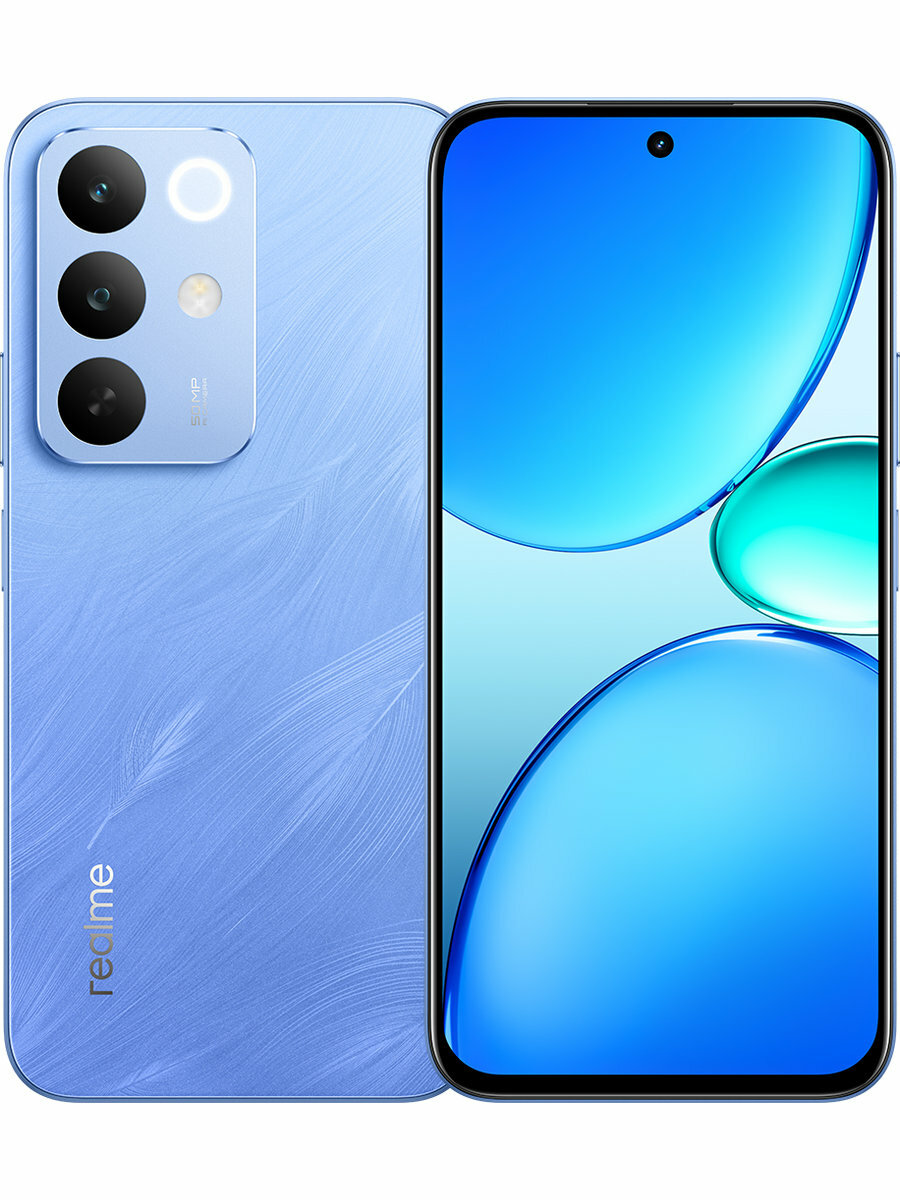 Смартфон Realme C85, Android, 2 nano-SIM, голубой , 8/256 ГБ, экран 6.8", голубой
