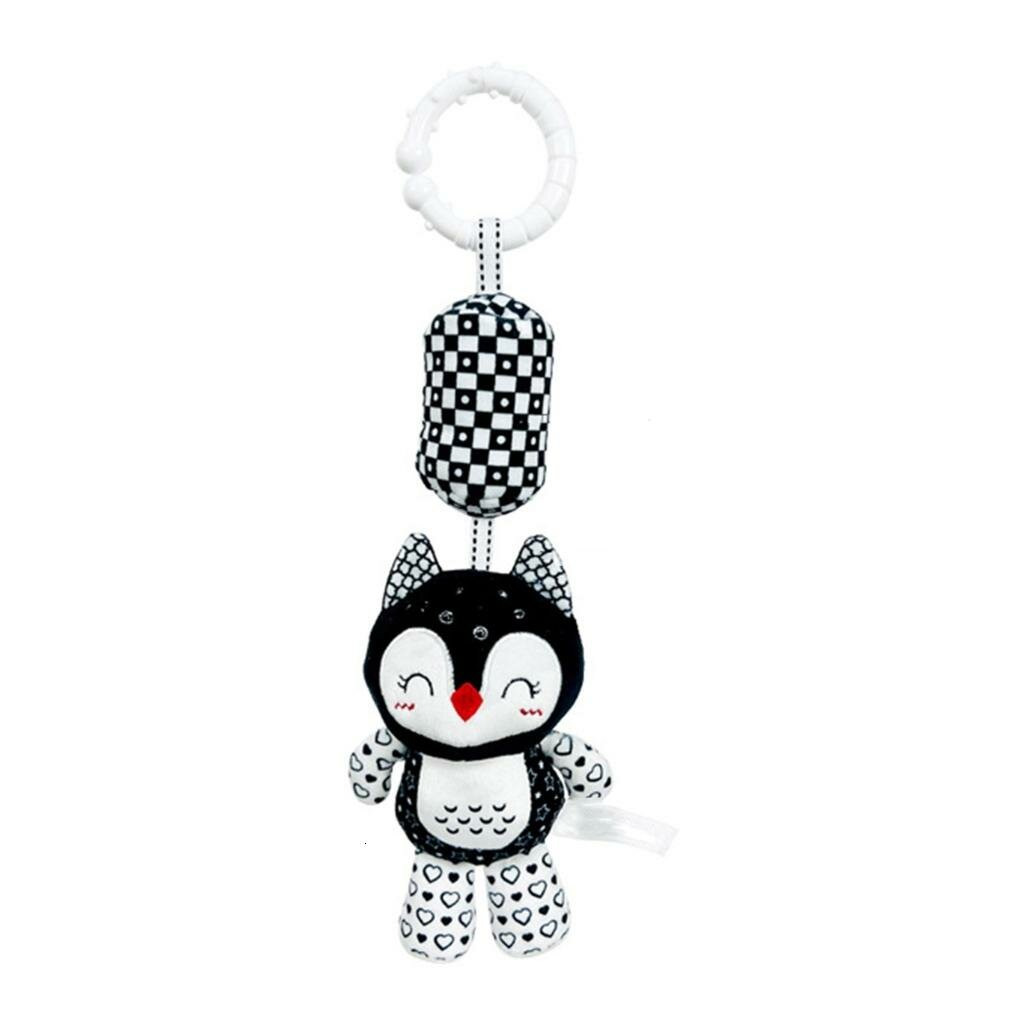 Мобиль для детской кроватки с plush-игрушками и звонком, сова