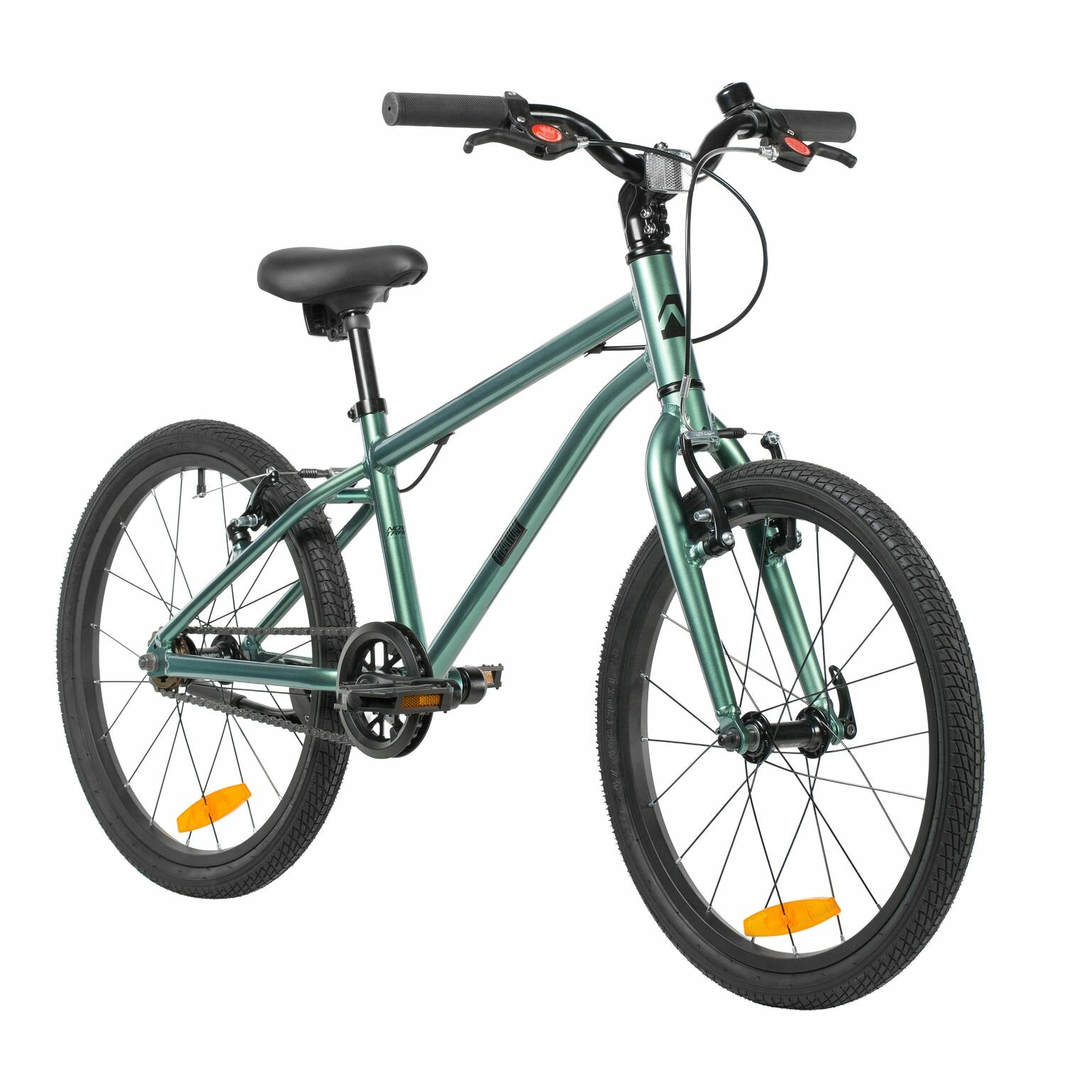 Велосипед NOVATRACK 16" PHANTOM, алюминий, серо-зелёный хамелеон, защита цепи, тормоз V-Brake, доп. поддержка колеса