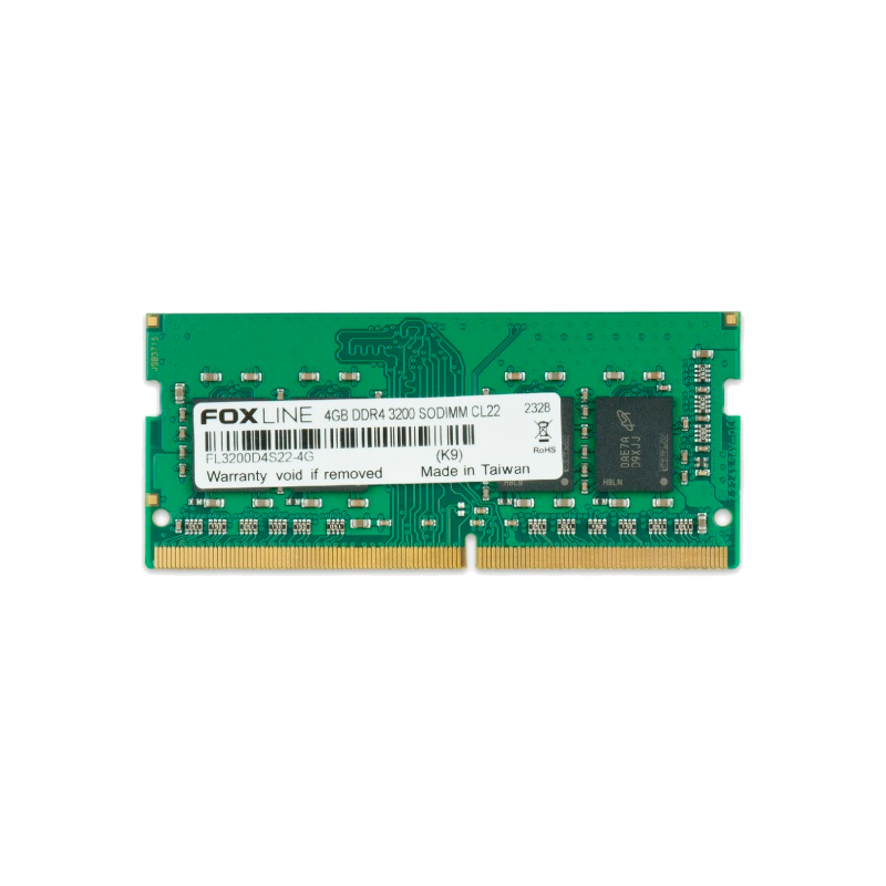 Оперативная память Foxline SODIMM 4 ГБ DDR4, 3200 МГц, CL22, FL3200D4S22-4G