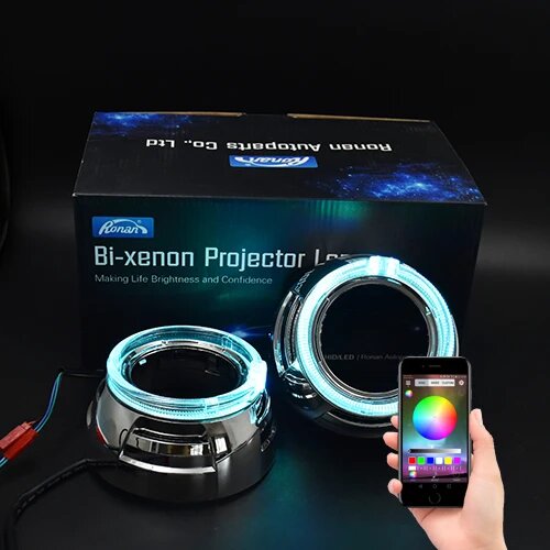Ronan Bi-xenon проектор с RGB "ангельскими глазками" 3"