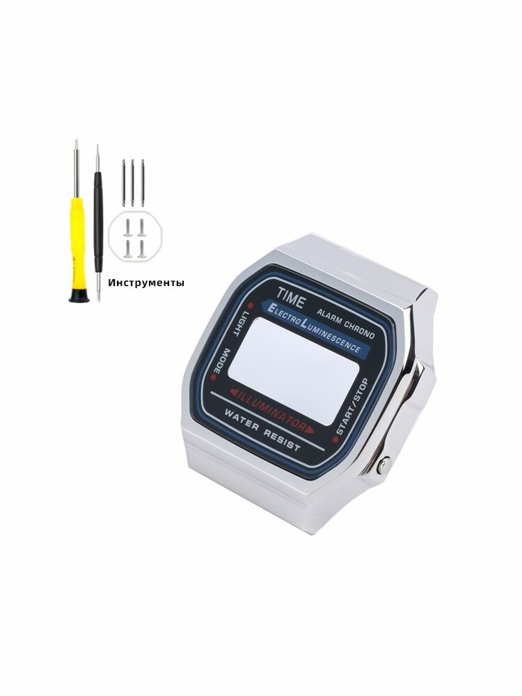 Корпус для часов Casio A168 из нержавеющей стали — корпус для замены и апгрейда, цвета стальной чёрный золотой