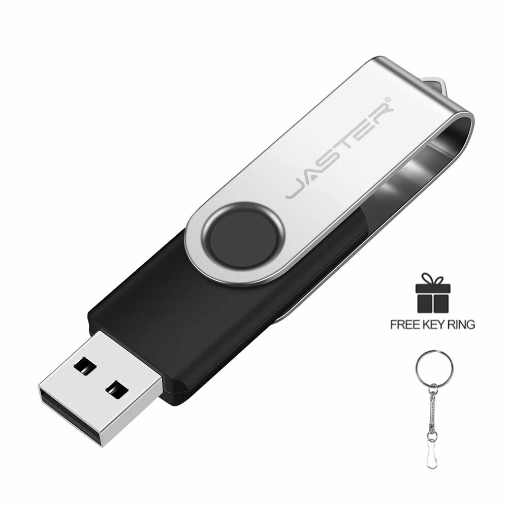 JASTER USB-флешка серебристого цвета 128 ГБ 128MB(Not GB), черный