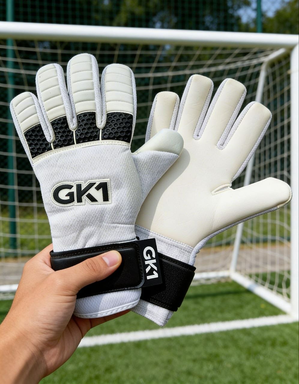 Вратарские перчатки GK1 Evo White New Basic (6 размер) белый