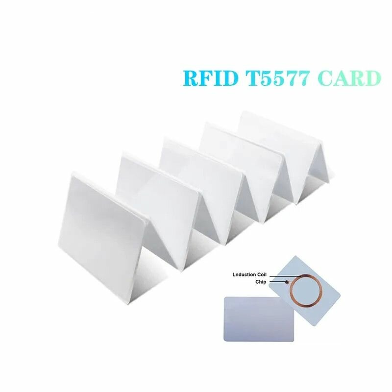 Карта доступа тонкая T5577 ISO CARD (5 шт), перезаписываемая карта-заготовка. Частота 125 кГц. Для копирования Em-marine (болванка-пустышка).