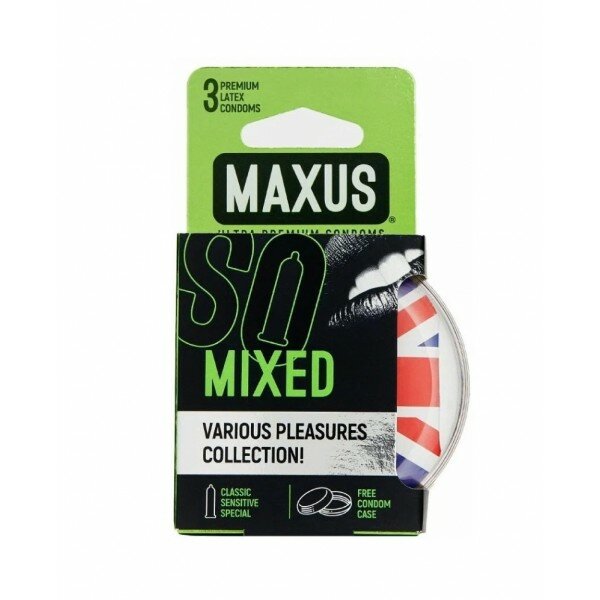 Презервативы в пластиковом кейсе набор MAXUS Mixed Air №3