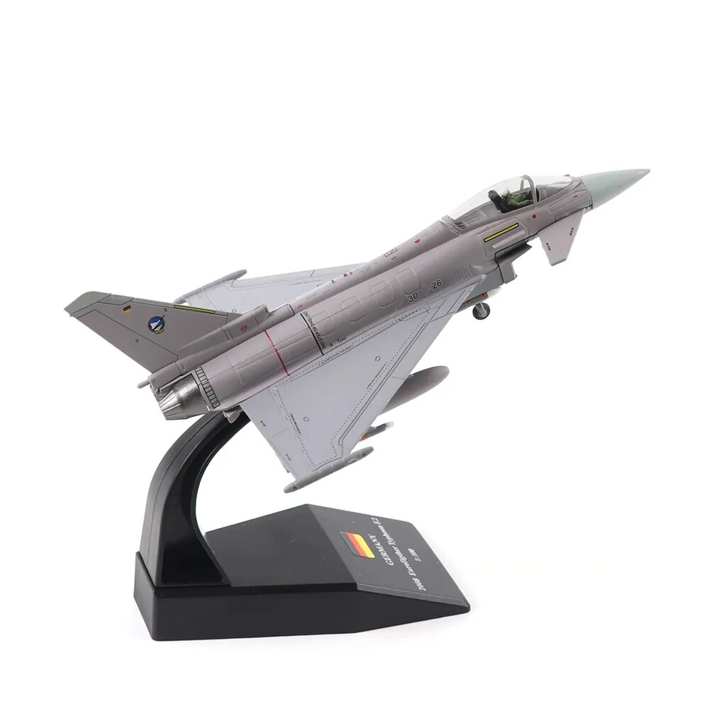 NUOTIE 1 / 100 Eurofighter Typhoon EF-2000 German Fighter Jet Die-Cast Модель самолета, тонкое мастерство, изысканно спроектированная модель истребителя.
