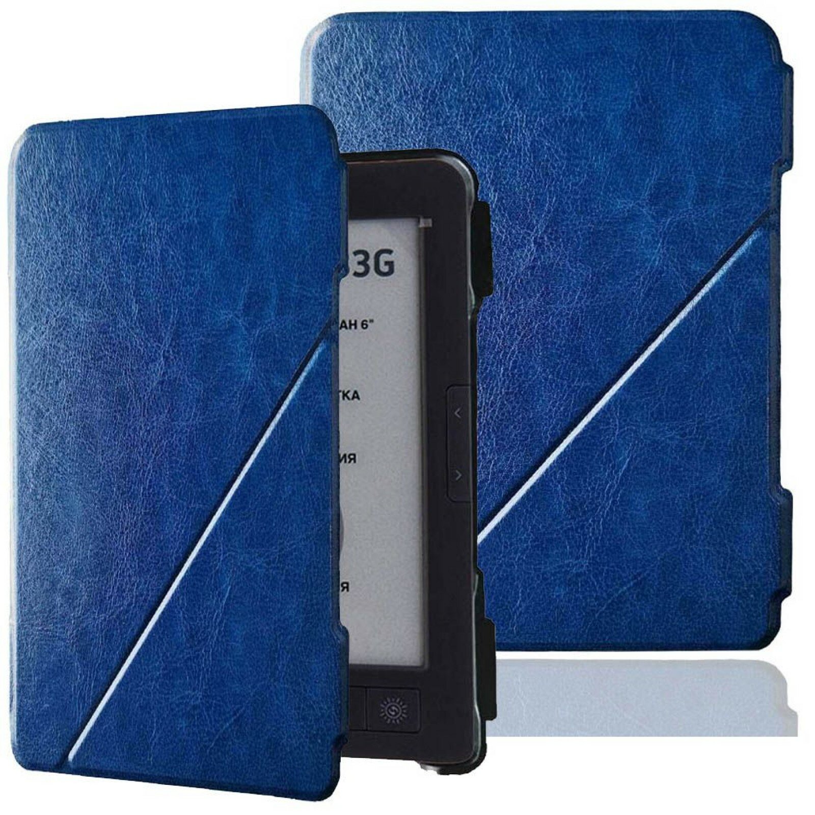 Чехол-книжка MyPads для электронной книги Digma K1/K2 из качественного кожзаменителя, синий