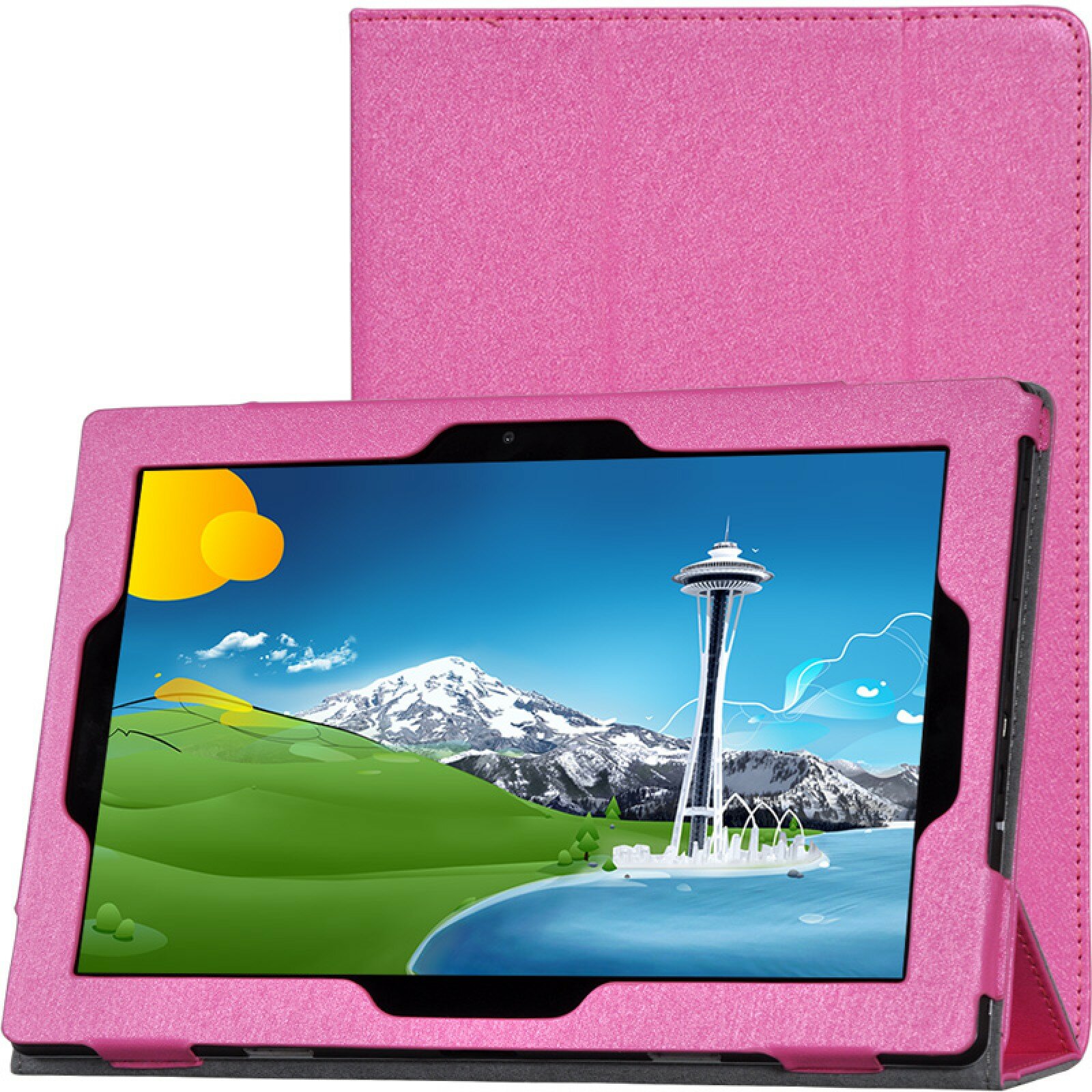 Защитный чехол-книжка MyPads для Lenovo ideapad MIIX 310 розовый искусственная кожа