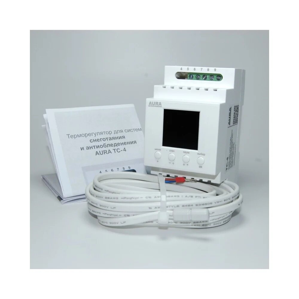 Терморегулятор AURA HS electro ТС-4, для снеготаяния, на Din-рейку, IP20