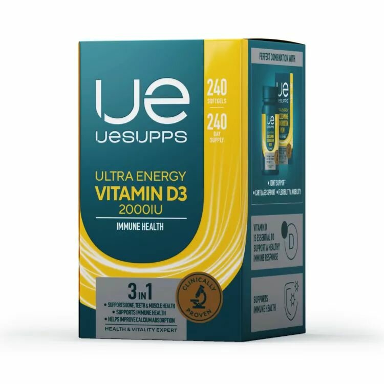 Комплекс с витамином D3 Vitamin D3 2000IU Ultra Energy, 240 мягких капсул