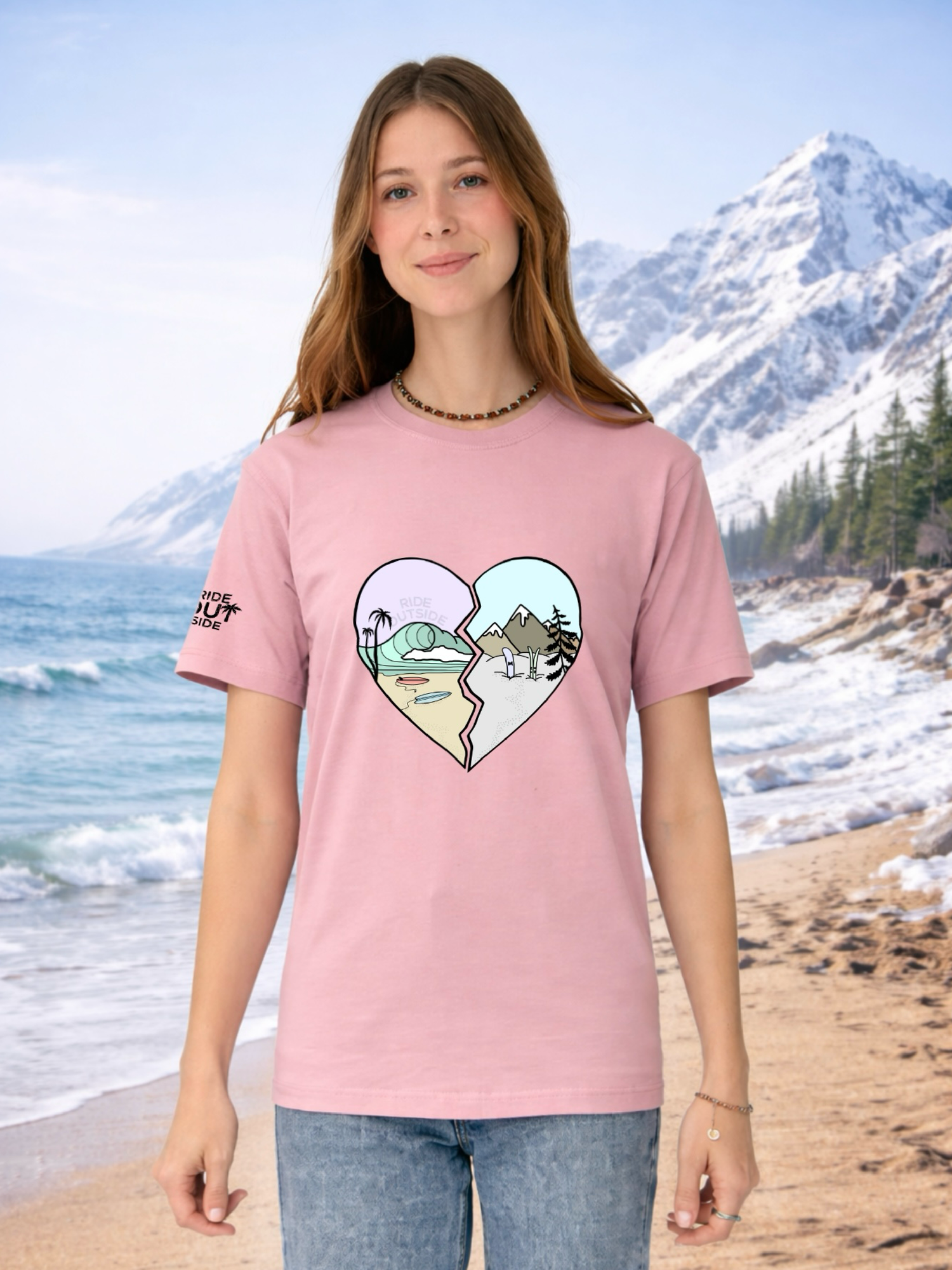 Футболка для кормящих мам Горы и океан