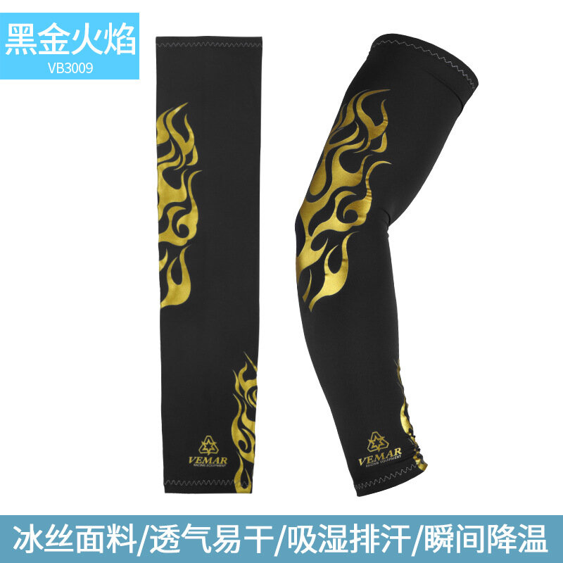 Летние велосипедные нарукавники VEMAR из ледяного шелка для мужчин, нарукавники для защиты от солнца при вождении на открытом воздухе, нарукавники с цветочным принтом, защита от ультрафиолета, удлиненные для женщин.