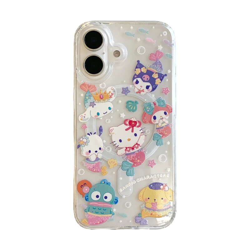Чехол Sanrio Hello Kitty Kuromi Melody Pochacco с магнитной беспроводной Only Case, For iPhone 16Pro