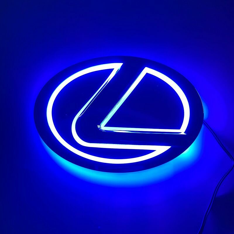 Светящийся логотип автомобиля Lexus, светодиодные фонари