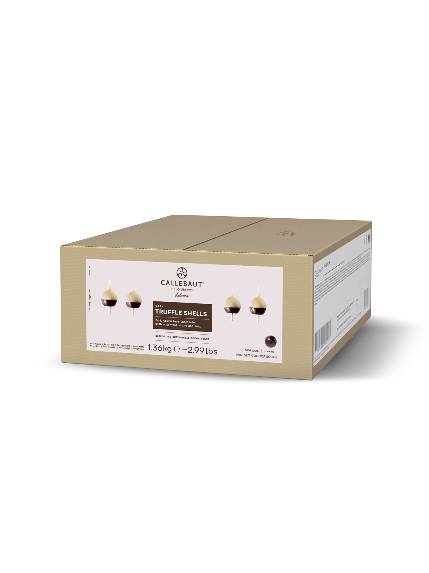 Трюфельные капсулы из темного шоколада Truffle Shells Dark Callebaut 504 шт