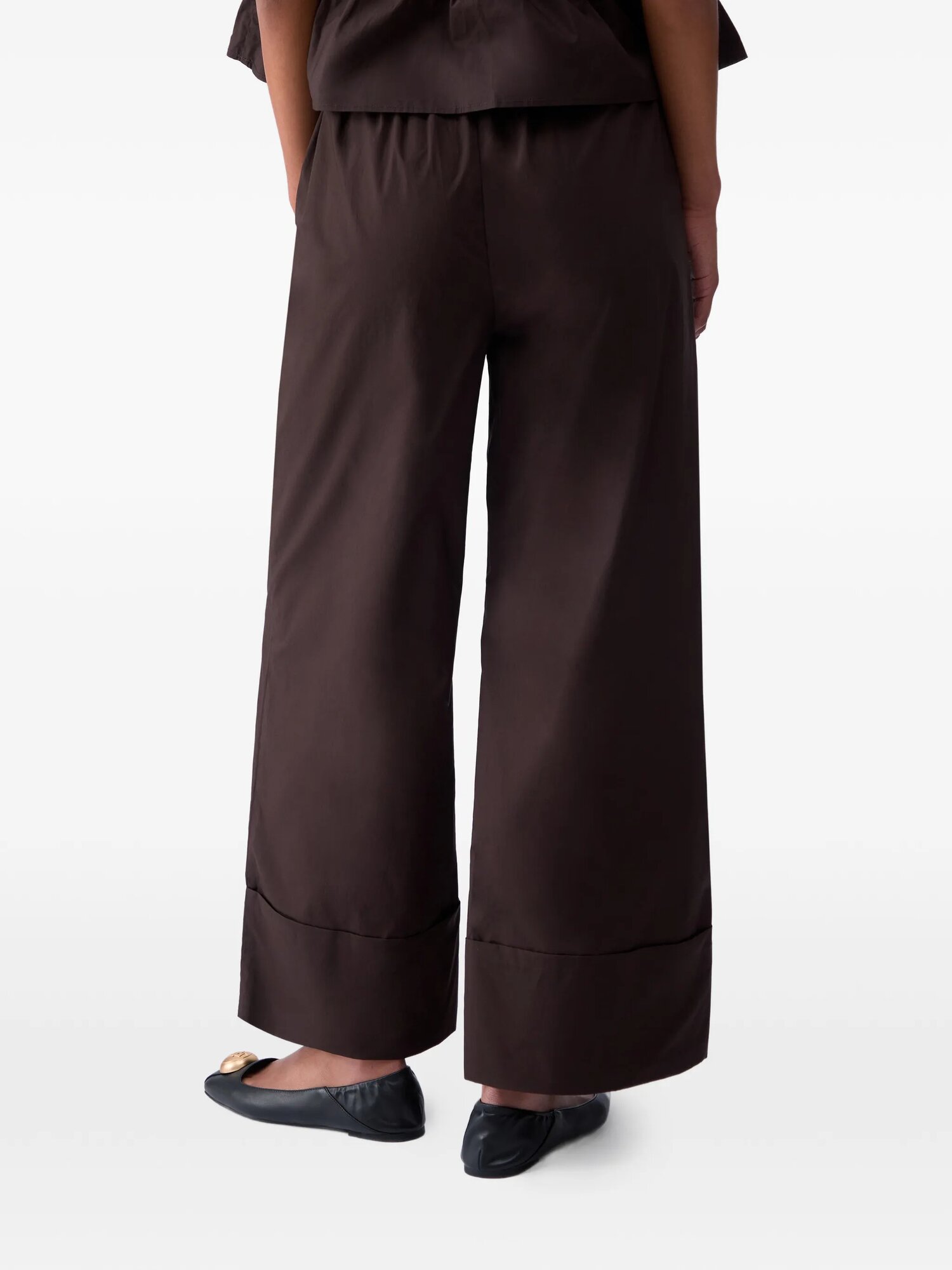 Брюки клеш LIU JO Logo-plaque flared trousers, размер 44, brown — фото 1