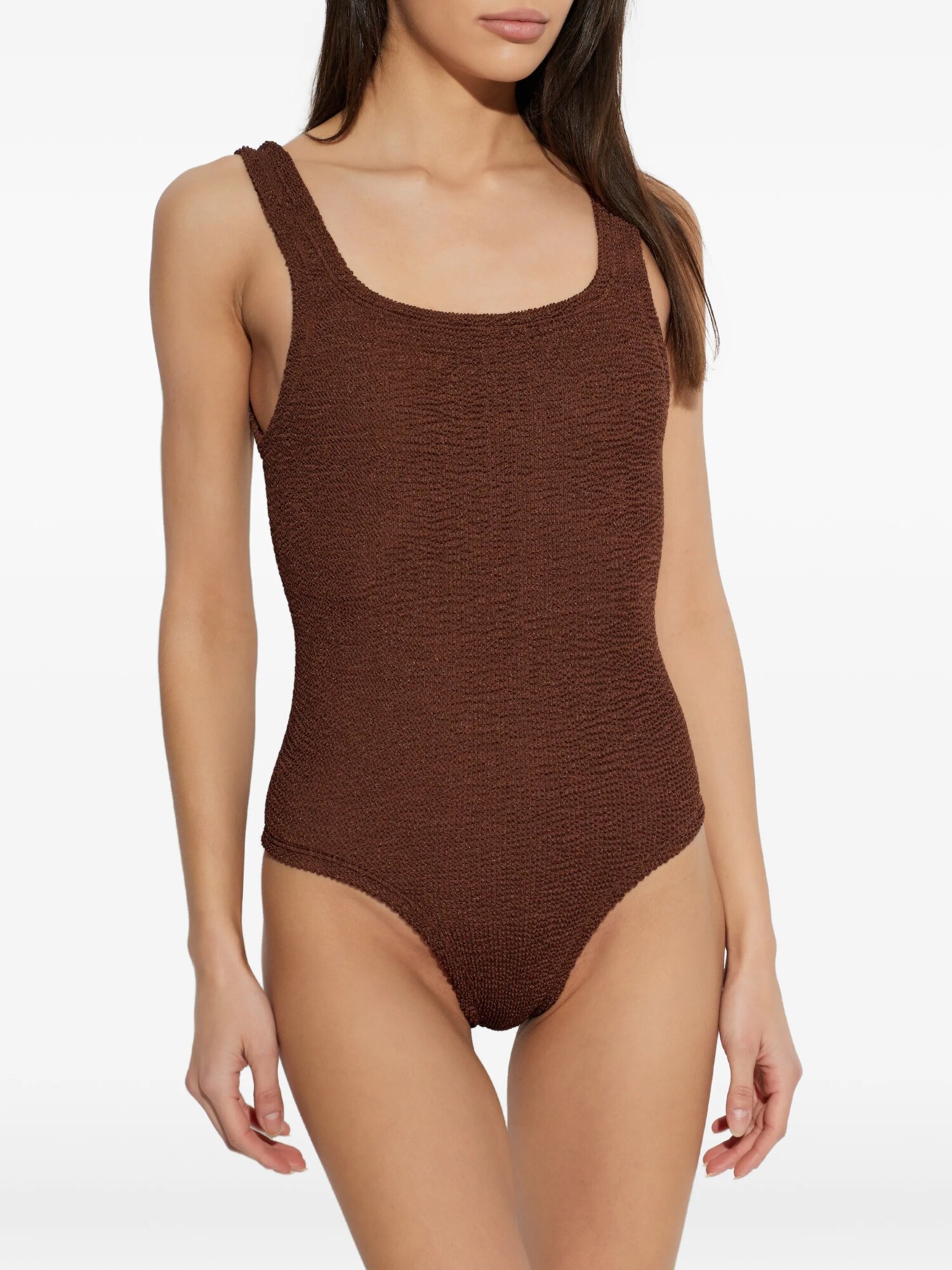 Купальник HUNZA G Square-neck swimsuit, размер OneSize, brown — фото 1