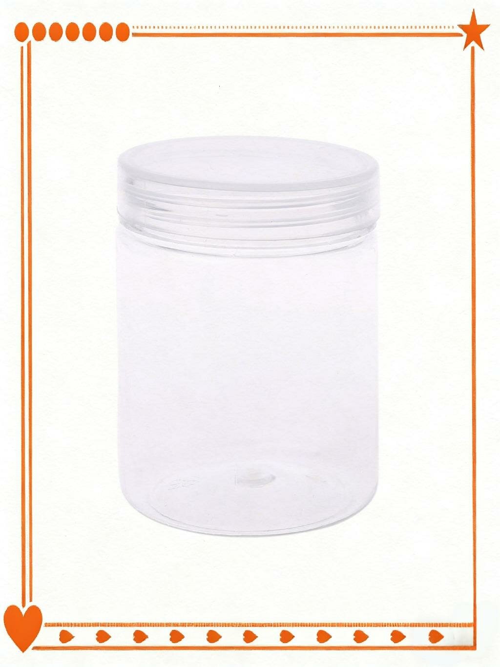 Круглая прозрачная баночка 150 мл с крышкой, Прозрачный - S