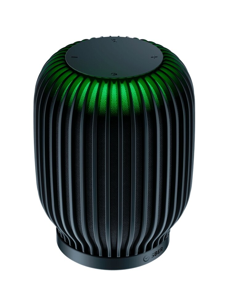 Умная колонка SBER Boom SBDV-00090, 40Вт, с голосовым ассистентом Салют, черный (SBDV-00090a)