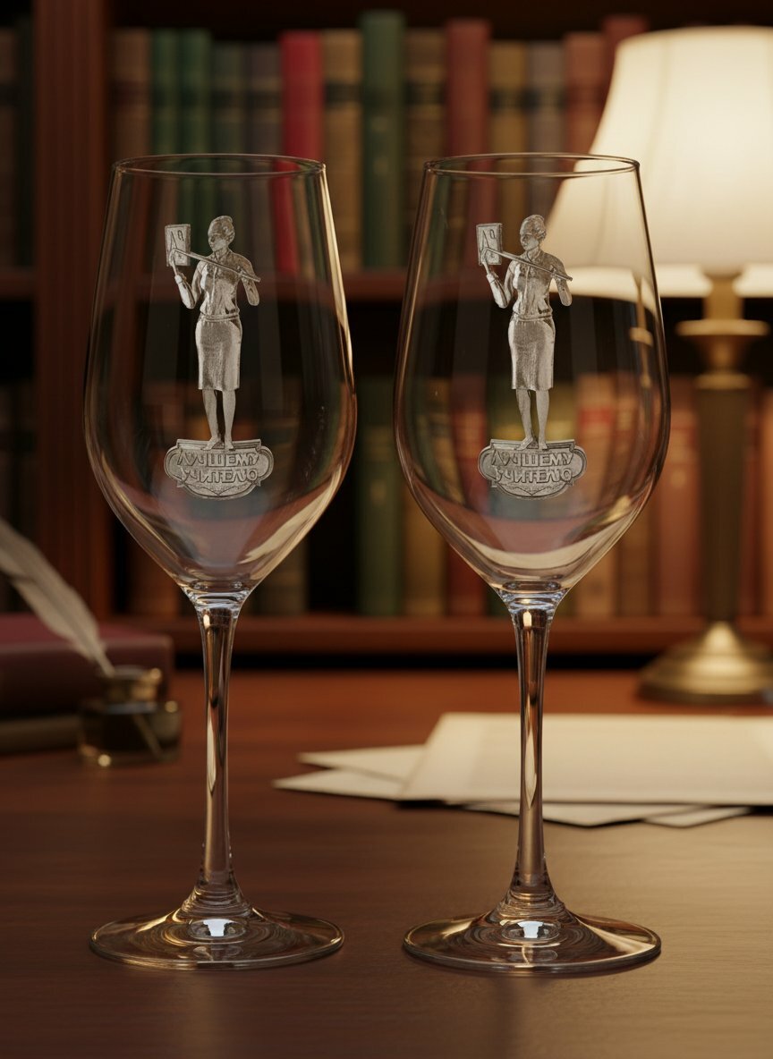 Набор бокалов для вина Лучшему учителю