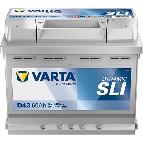 Аккумулятор автомобильный Varta Dynamic SLI D43 6СТ-60 Ач прям. 242x175x190