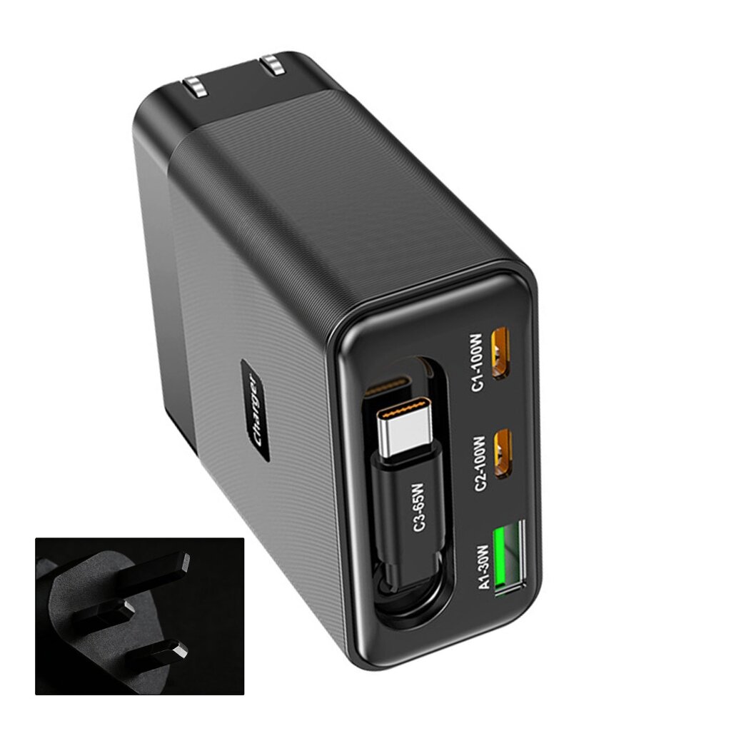 Зарядное Устройство USB C с несколькими Портами Питания Мощностью 100 Вт Включает В Себя полезный Расширяемый Источник энергии