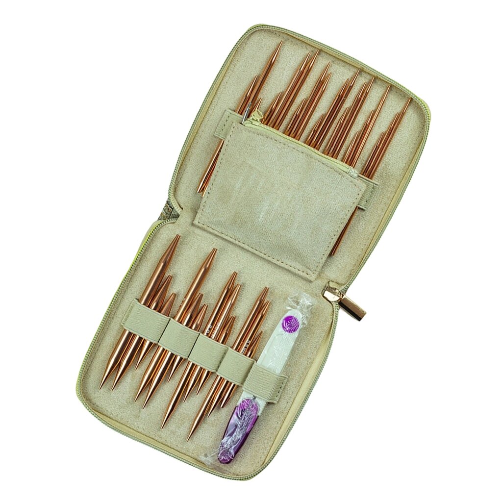 11 пар Алюминиевых Круглых Вязальных Игл Сменный Набор Игл Для Свитера