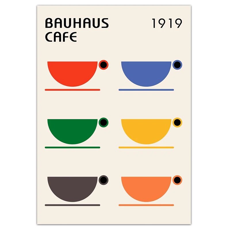 Постер Bauhaus Cafe, 30x40см, XD084-20