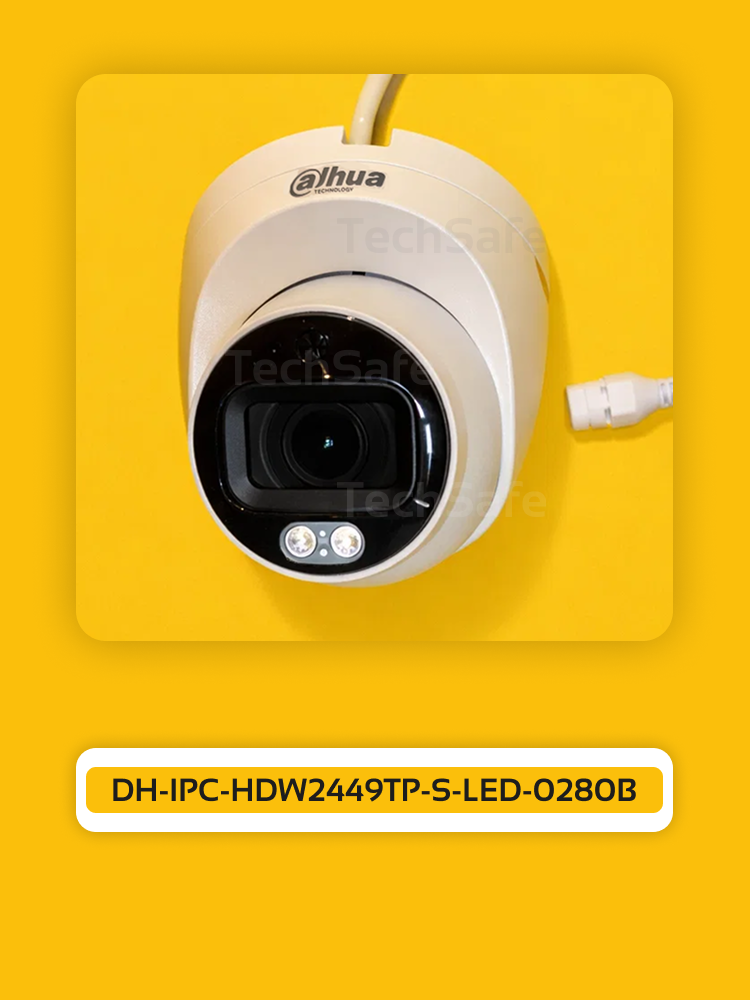 DH-IPC-HDW2449TP-S-LED-0280B-PRO уличная купольная IP-камера Wizcolor с ИИ, яркая цветная съёмка ночью, детекция движения