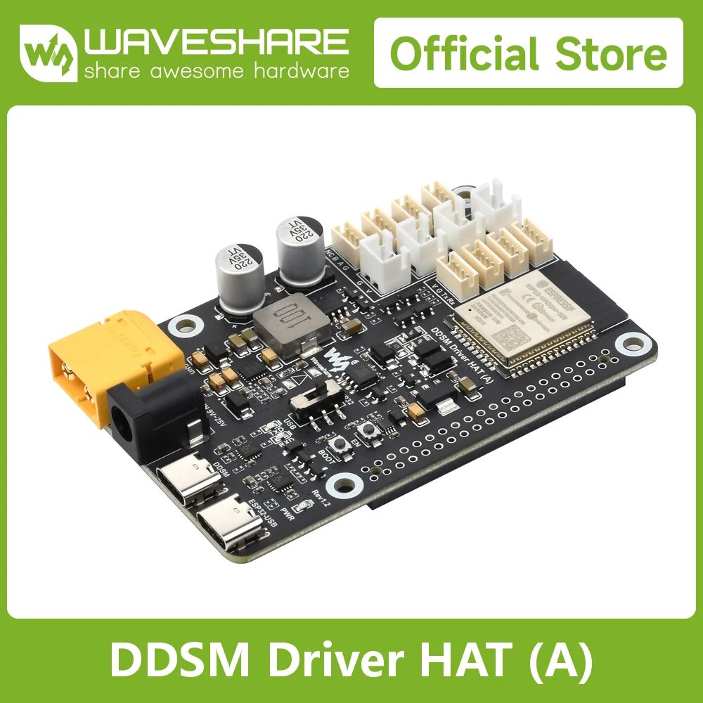Драйвер серводвигателя Waveshare DDSM Driver HAT (A)