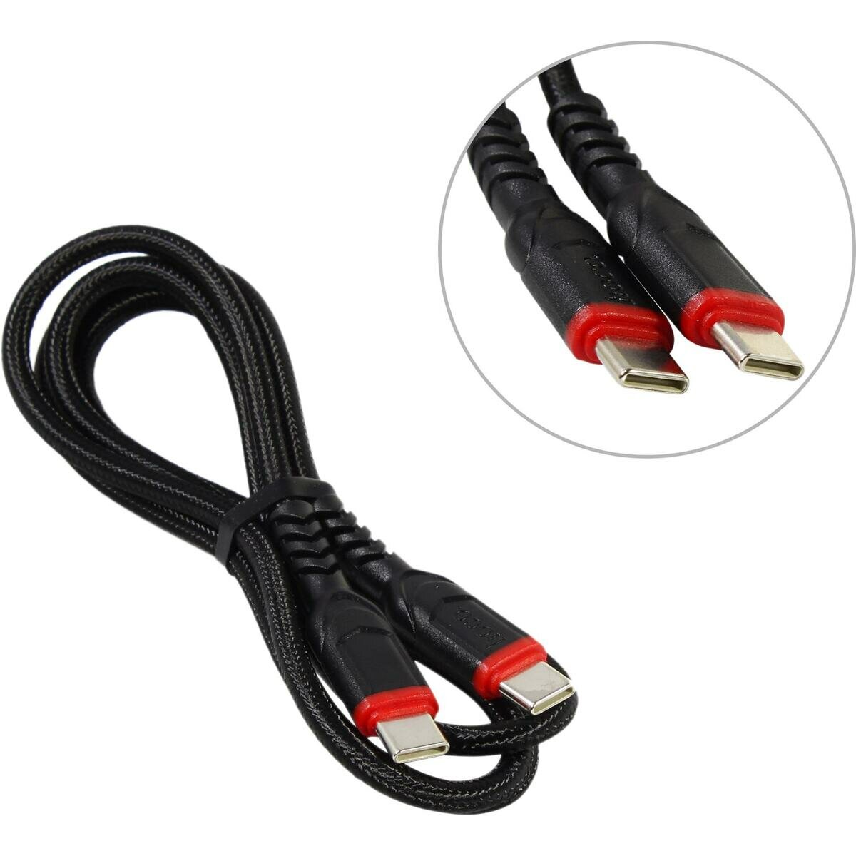 Hoco X59 Black <794147> Кабель USB-C-->USB-C 1м